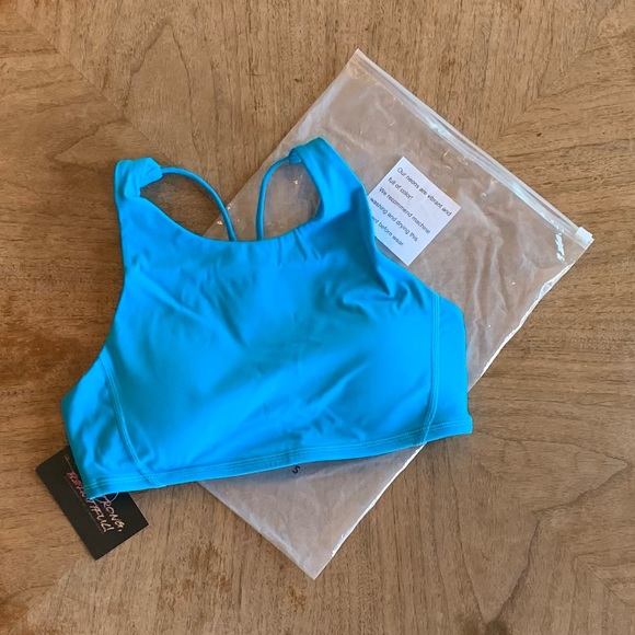 Intimates & Sleepwear | Peachy Athletic Neon Pacific Jade Bra | Poshmark